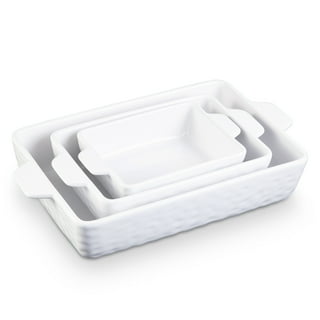 Rectangular Baking Pan Set of 3 Piece, Porcelain Baking Pans ...