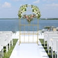 3.3x6.6 FT Gold Metal Wedding Arches for Ceremony Wedding Arch Backdrop ...