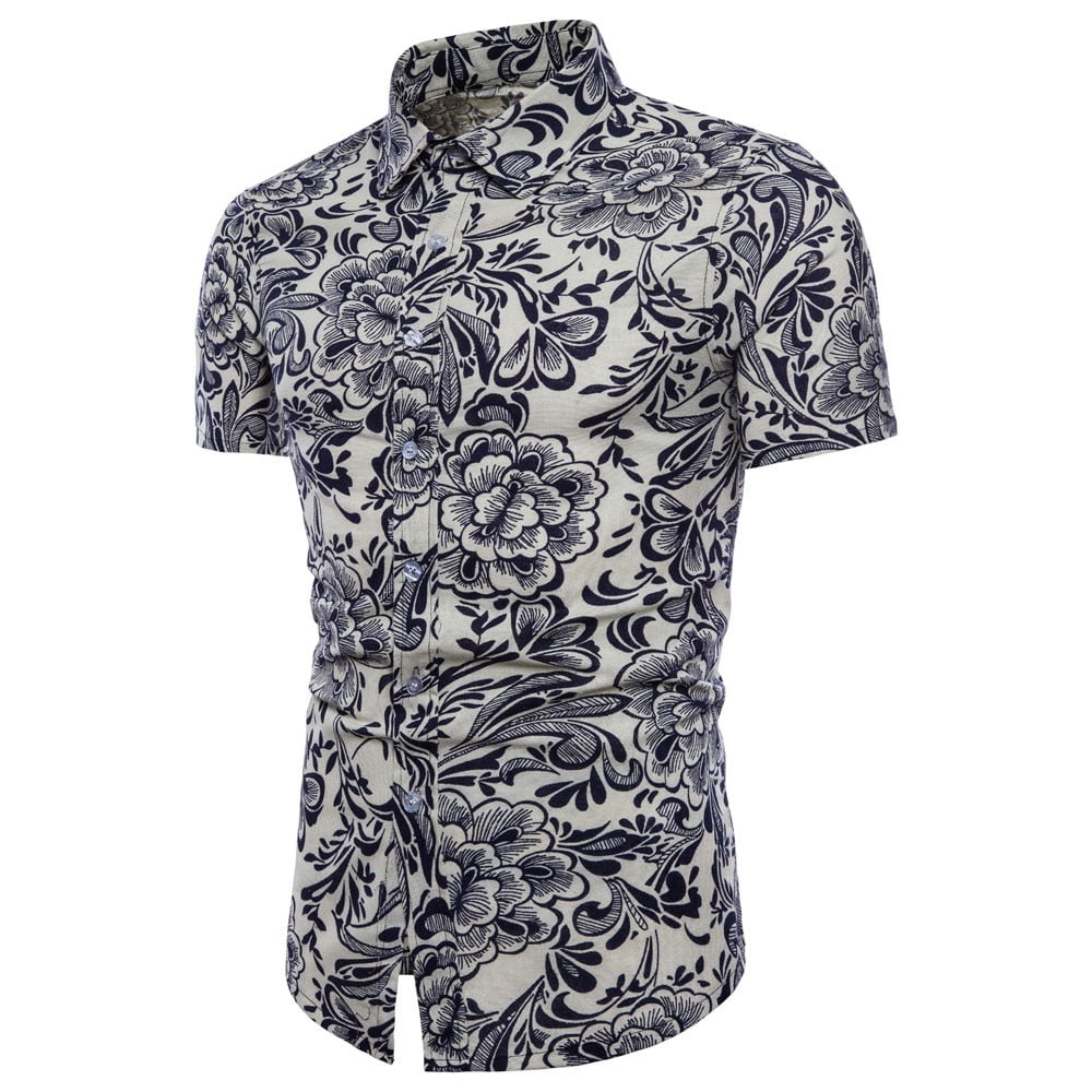 Click here for Rkstn Mens Shirts Short Sleeve Summer Bohe Floral... prices