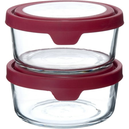 Anchor Hocking 7-Cup TrueSeal Food Storage Set with Red Lids, 2-Pack ...
