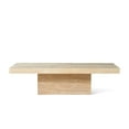 Mofit Home Natural Beige Travertine Cantilever Coffee Table, Modern ...