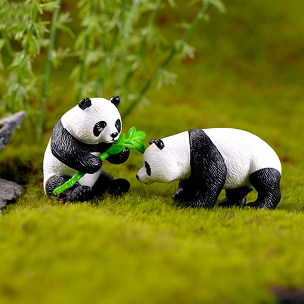 Buy Windfall 4 Pieces Cute Panda Figures Cute Panda Toys Figurines ...