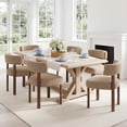 EOP Fabric Dining Chairs Set of 6, Mid-Century Modern Upholstered ...