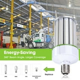 DELight 100W LED Corn Light Bulb 5000K Daylight White E39 Garage ...