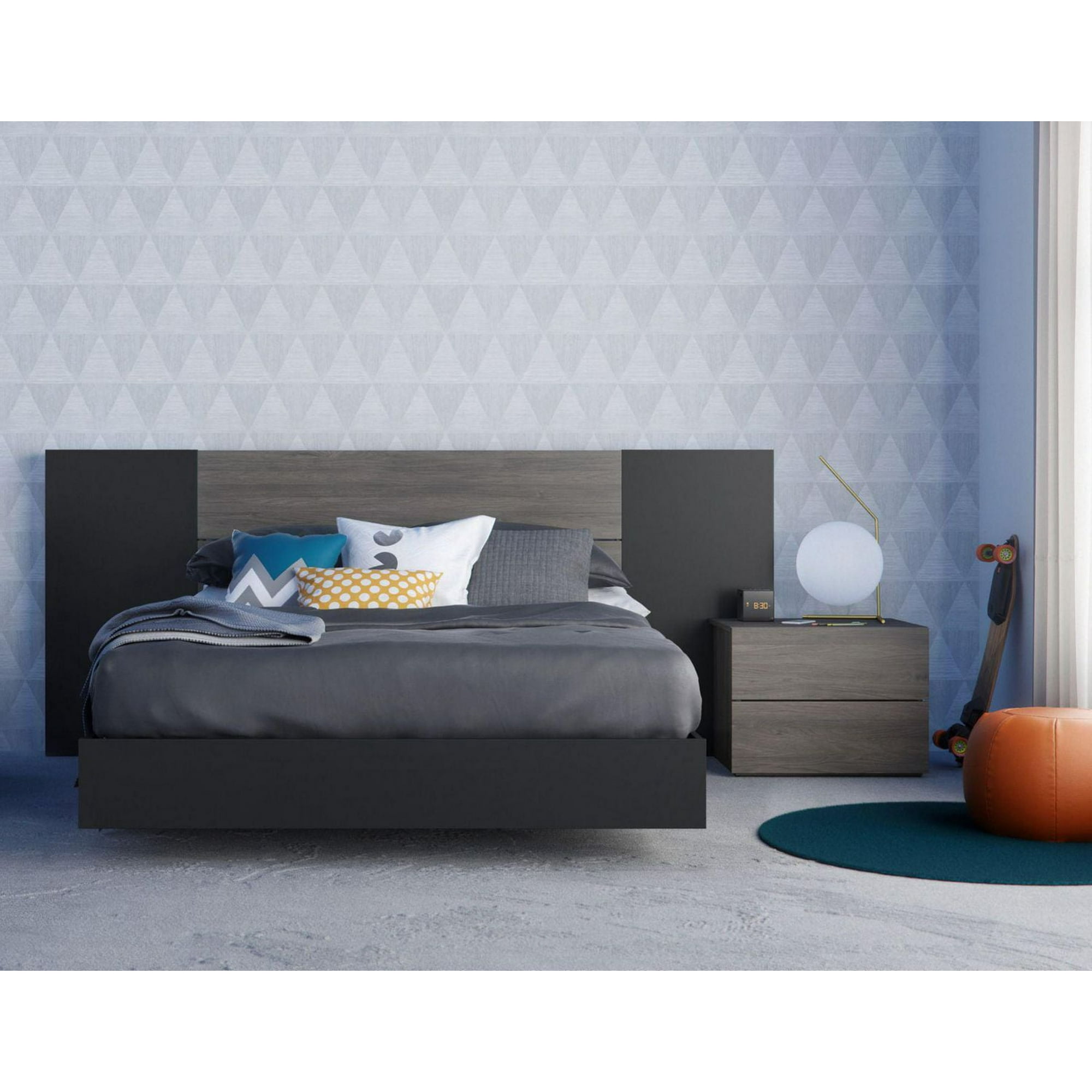 Click here for Nexera Sinatra 4 Piece Bedroom Set  Bark Grey And... prices