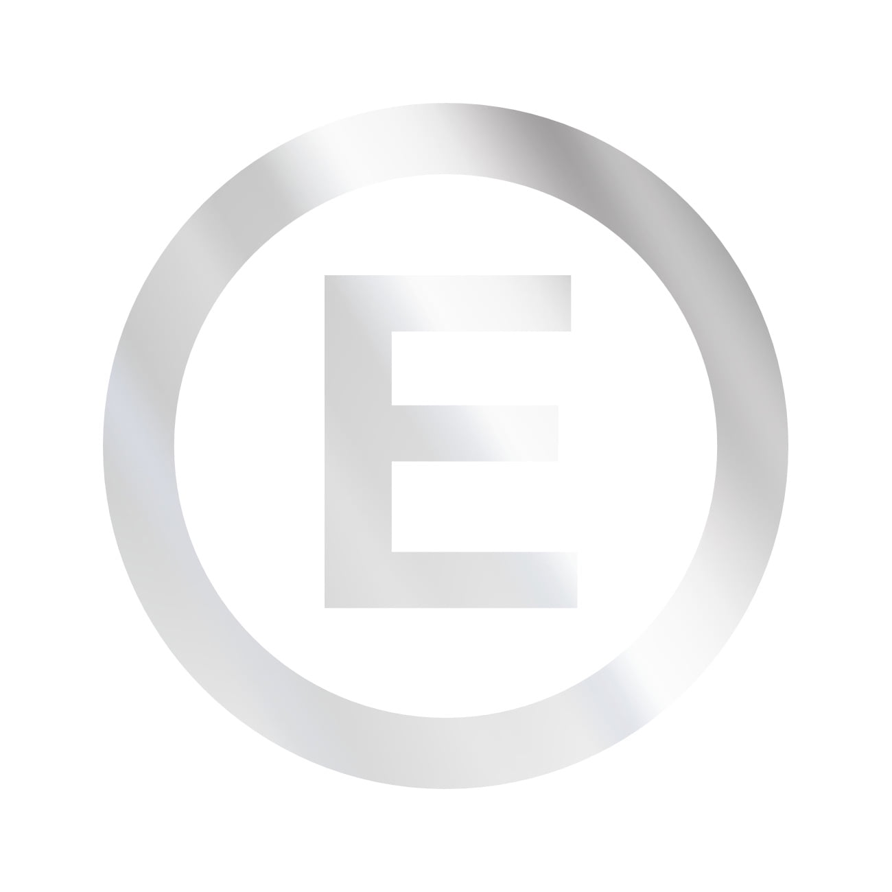 E Sticker Decal Die Cut - Self Adhesive Vinyl - Weatherproof - Made in ...