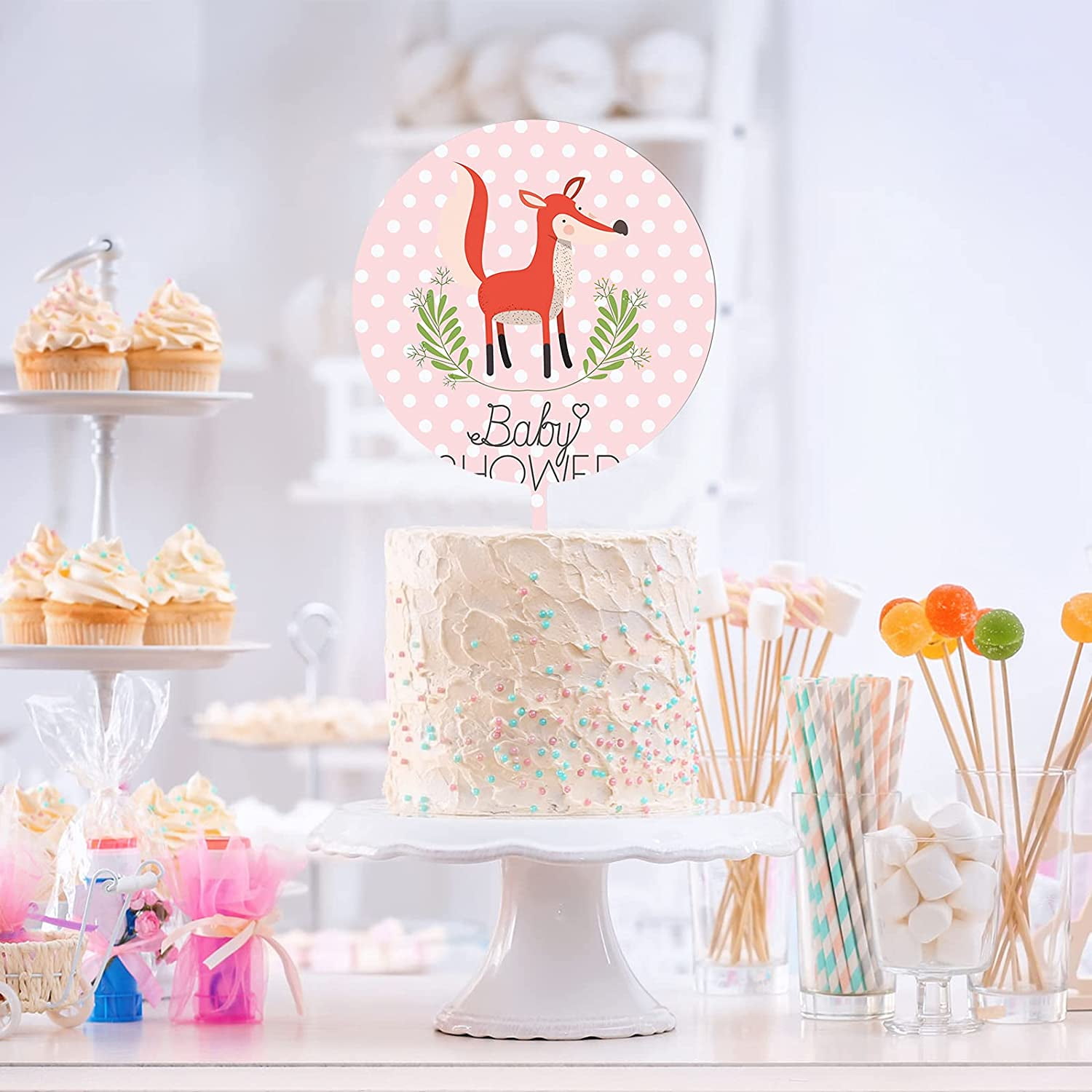 Home & Hobby Custom Acrylic Happy Birthday Cake Topper with Clear ...