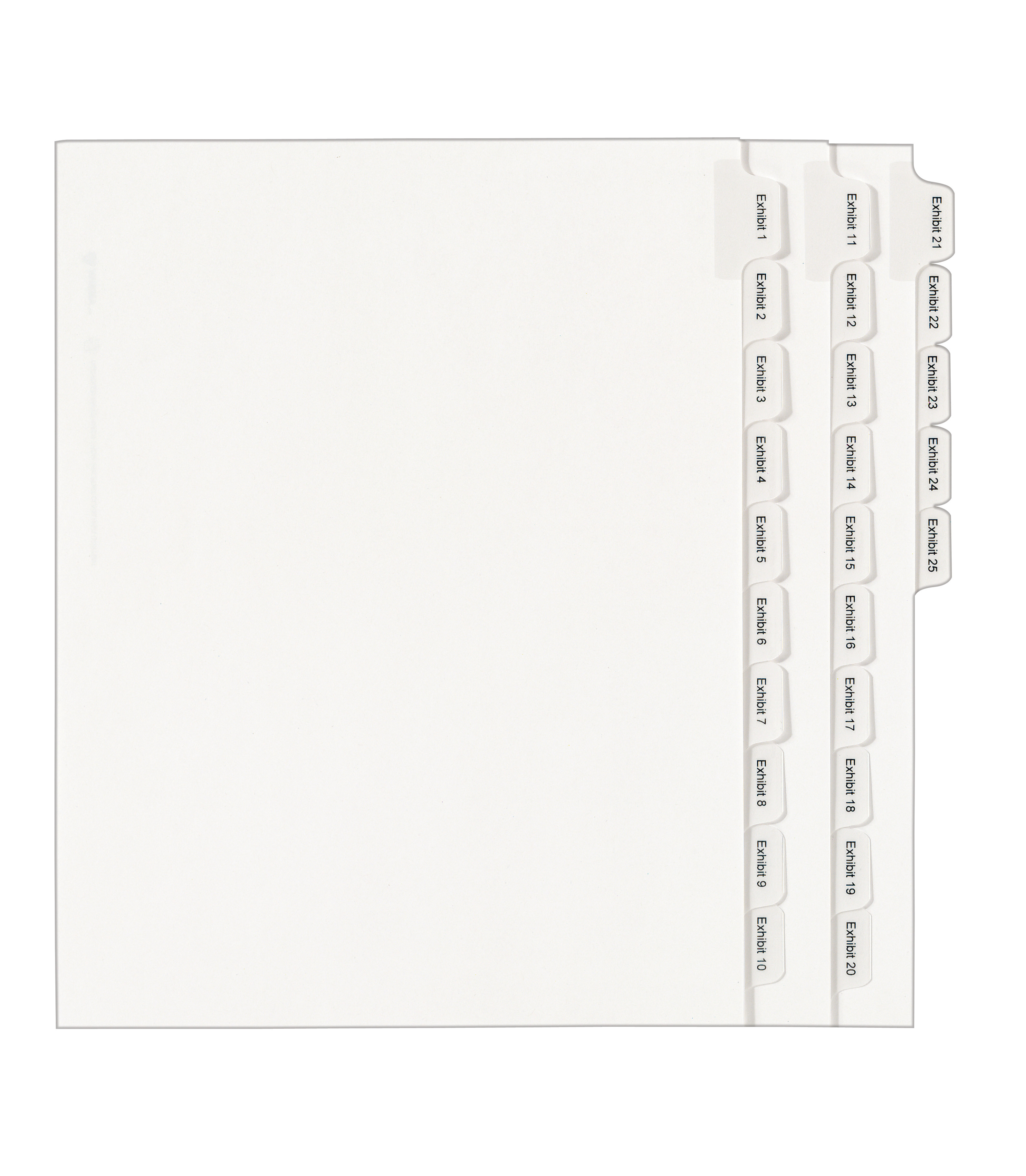 Avery Collated Legal Dividers Allstate Style, Letter Size, EXHIBIT 1-25 ...