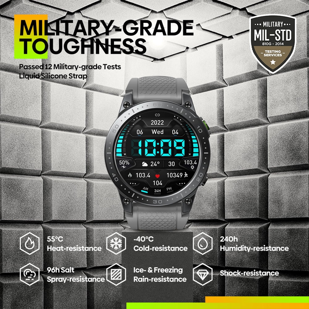 Zeblaze Ares 3 Pro Smart Watch 400mAh Monitor de salud Smartwatch 100 ...