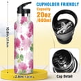 600ML Stainless Steel Insulated Cup Sports Water Bottle Portable ...
