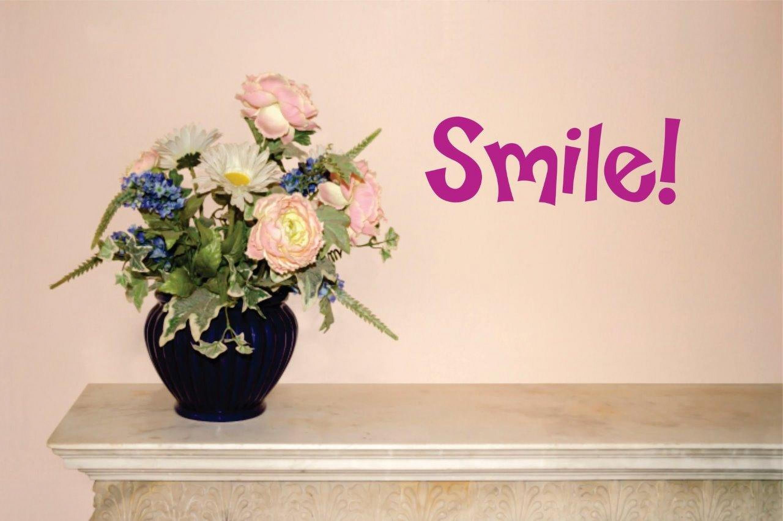 Smile Vinyl Wall Decal for Home - Be Strong Courageous God Faith Be ...