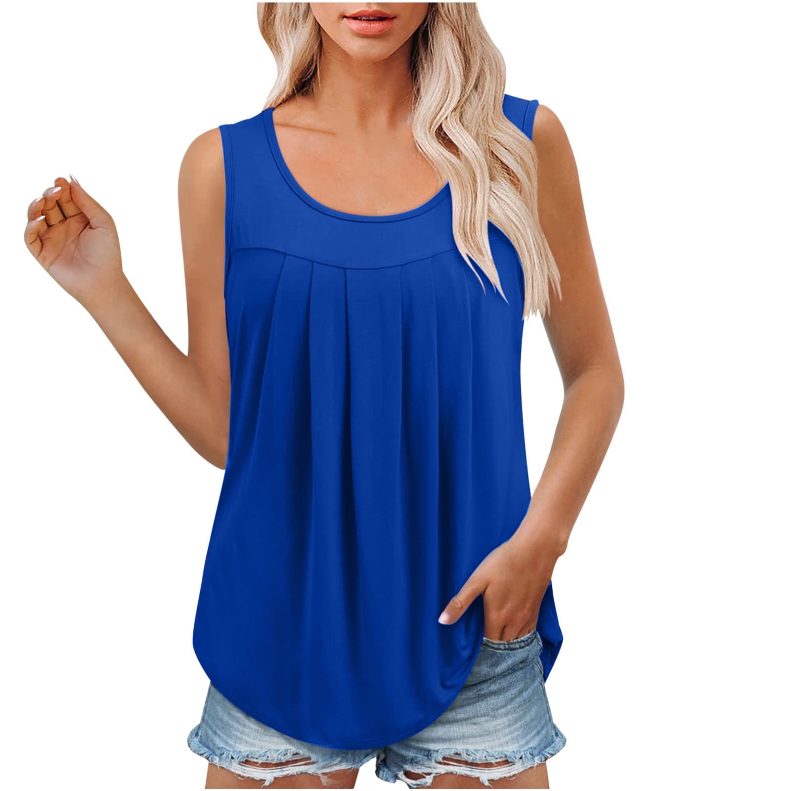 Click here for Timegard Womens Summer Tank Tops Round Neck Sleeve... prices