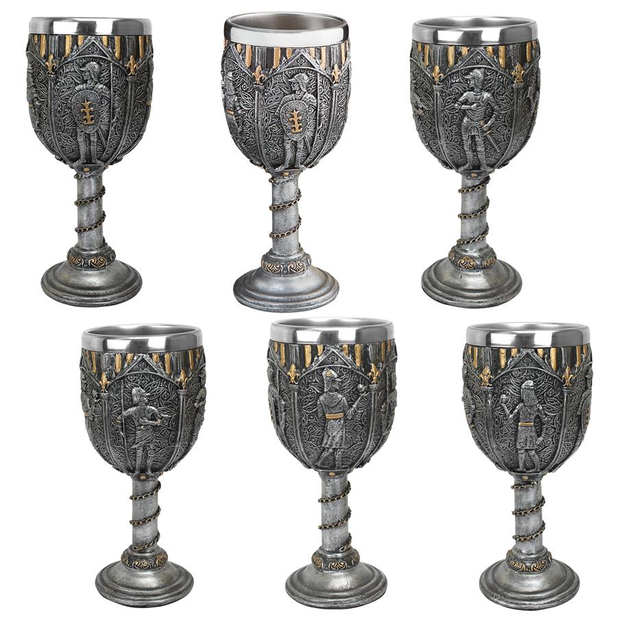 Design Toscano Legion of the King's Knights Royal Gothic Goblet: Set of ...