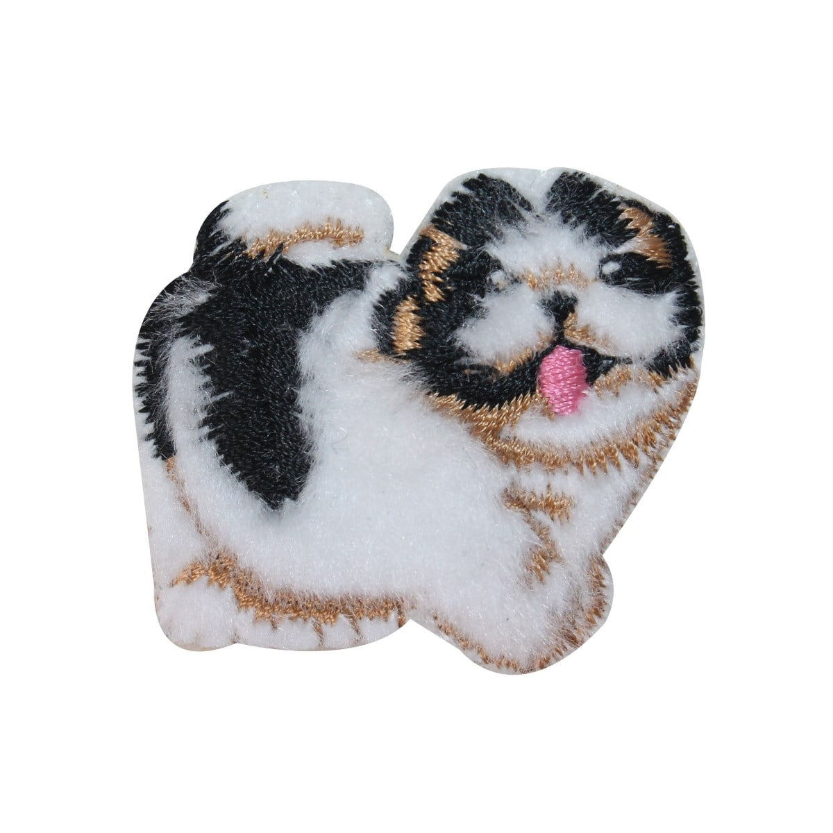 ID 2842A Fluffy Puppy Patch Cute Fuzzy Dog Embroidered Iron On Applique ...