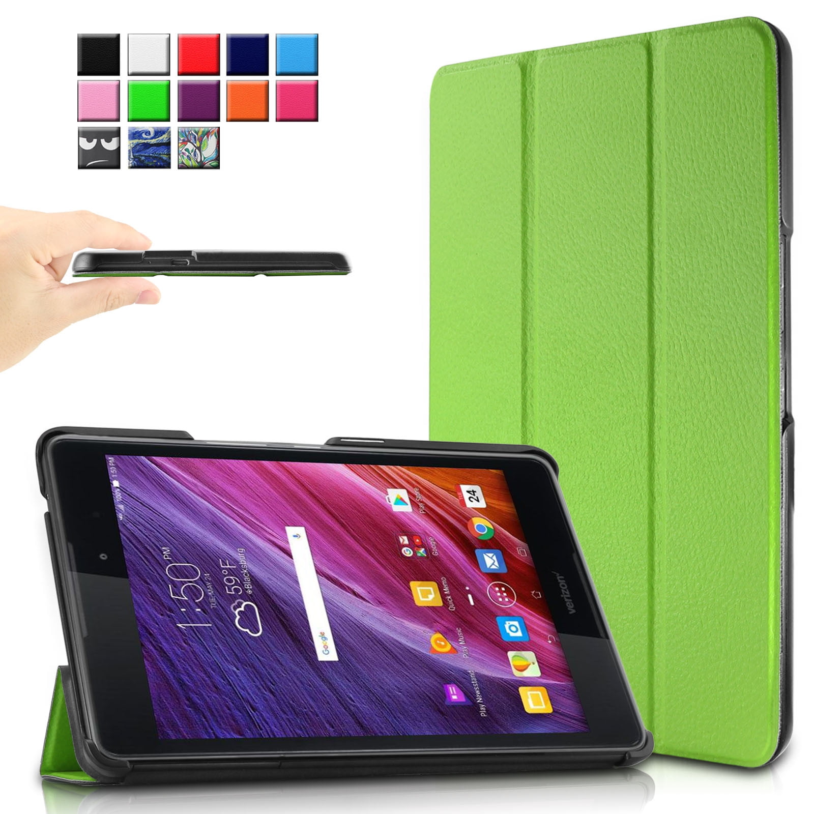 Infiland Slim Smart Cover Case for 2016 ASUS ZenPad Z8 Verizon 7.9 inch ...
