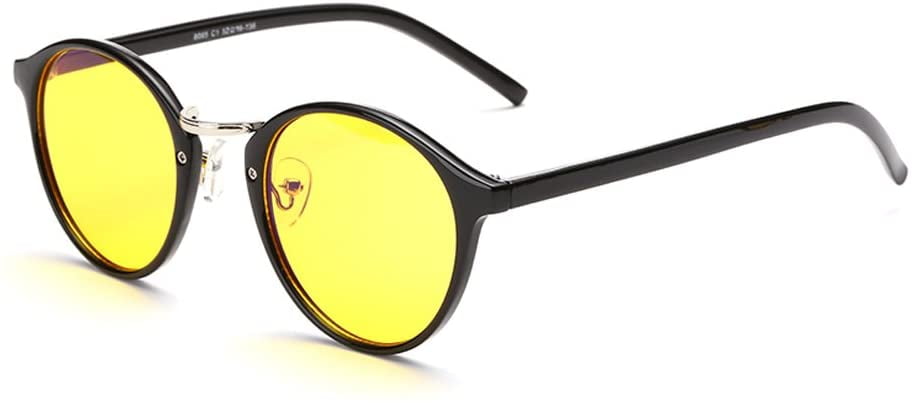 Cyxus Blue Light Filter Glasses Women Men Anti UV Glare Round Frame ...