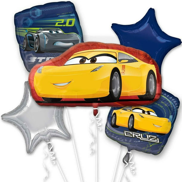 Disney Cars 3 Cruz Jackson of Foil Balloon Bouquet - Walmart.com ...
