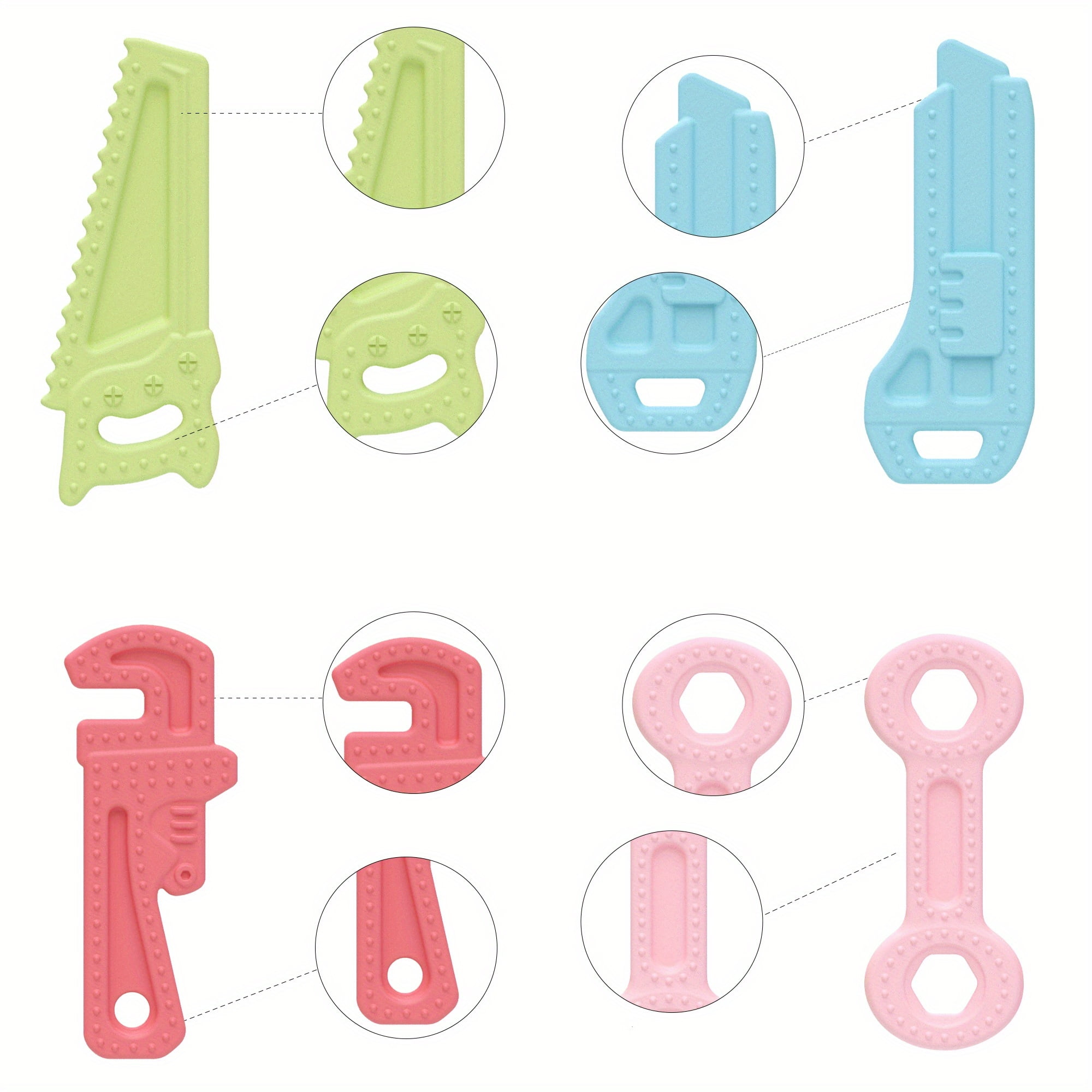 Click here for Unicherry 4pcs Massaging Baby Teether Toy - Freeze... prices