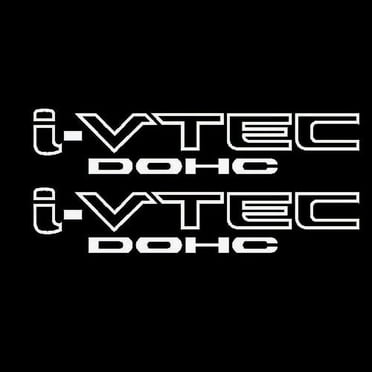 2x Black i-VTEC SOHC Vinyl Decal Stickers Emblem Honda Acura ivtec ...