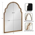 Kate and Laurel Hogan Wooden Arched Wall Mirror, 20 x 30, Rustic Brown ...