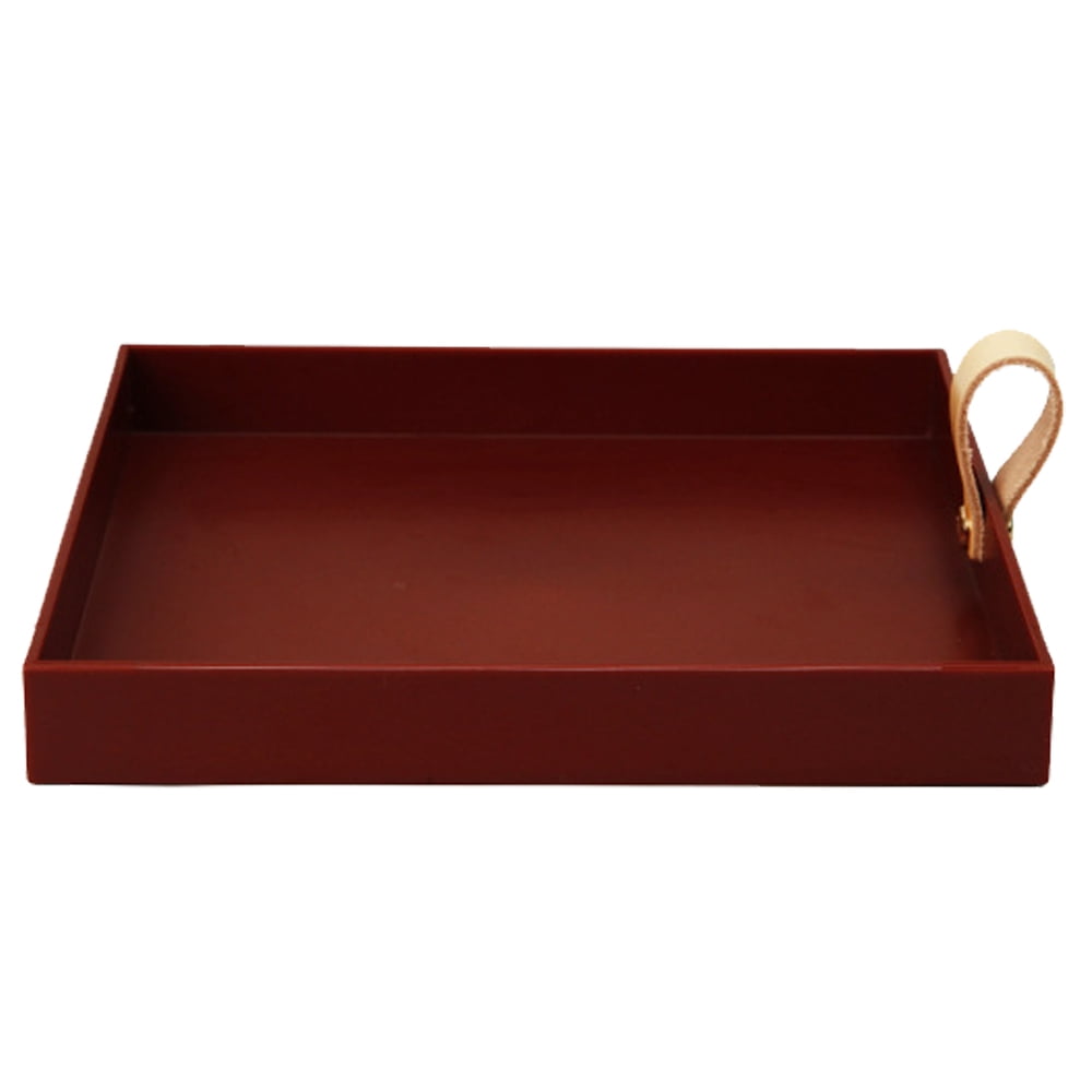 ENTASSER PU Leather Handle Tray Dresser Aromatherapy Perfume Cosmetics ...