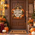 Fall Door Hanger Cozy Cabin Pumpkin Front Entry Welcome for ...