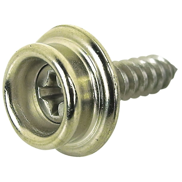 Seachoice Stainless Steel Button Stud with Tapping Screw - 100 Pack ...