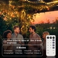 33FT 200 Fairy Lights Operated with Timer & Remote, 8 Modes Dimmable ...
