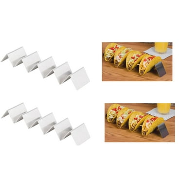 Ihvewuo 50 Pack Disposable Taco Holder, 3 Compartments Biodegradable ...