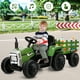 Costway 12V Kids Ride On Tractor with Trailer Ground Loader w/ RC ...