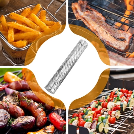 Lutabuo 6/12in BBQ Grill Smoke Pipe Easy To Clean Round Smoked Pipe ...