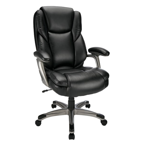 Realspace Chair Cressfield High-Back Bonded Leather Chair