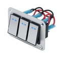 Rocker Switch Panel 3 Way Wear Resistance Sturdy Switch with Blue LEDs ...