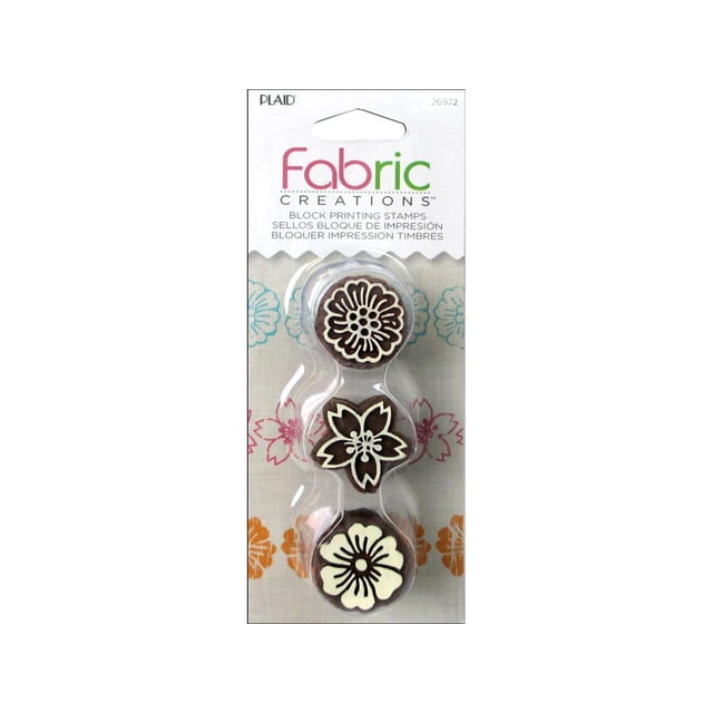 Plaid Fabric Creations Block Stamp Mini Floral - Walmart.com