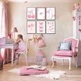 Pink Bow Canvas Wall Art Trendy Cute Girly Watercolor Bows Prints ...