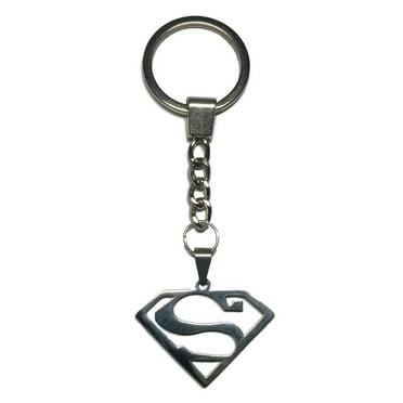 Superman Silver Symbol Pewter Keychain - Walmart.com