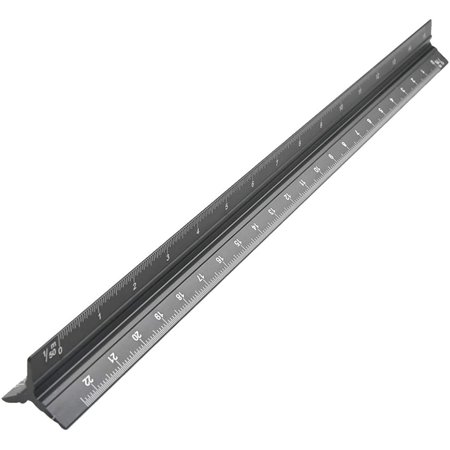 Architectural Scale Ruler Metal Professional Triangular Measure Scale ...