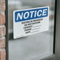 (2 Pack) Testing In Progress Do Not Disturb Contact OSHA Notice Sign ...