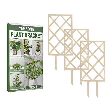 3 PCS Climbing Vine Rack Plant Potted Wooden Support Frame Flower ...