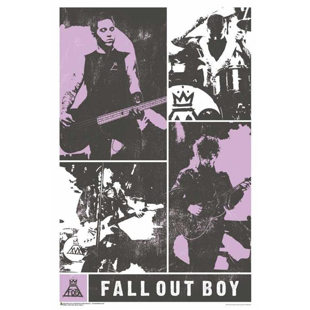 Fall Out Boy Faded Panels Poster - 24-by-36 Inches - Walmart.com ...