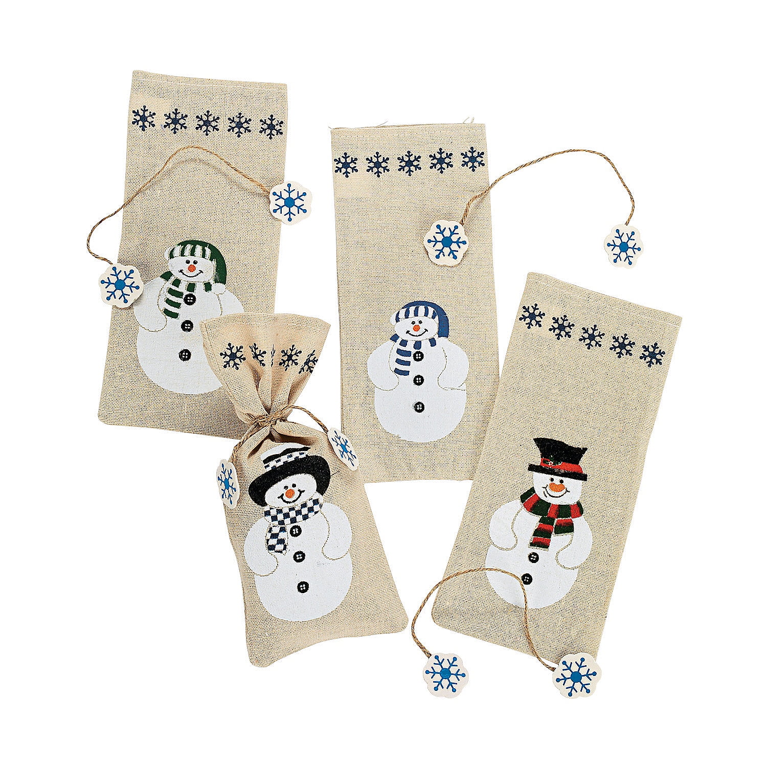 Snowman Canvas Gift Bags - Walmart.com