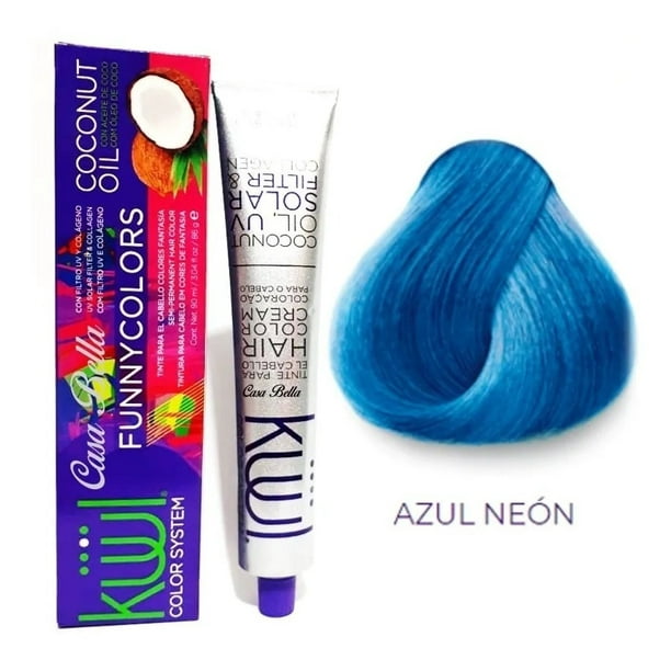 Tinte Profesional Kuul Funny Colors Tintes Fantasía 90g Neon Azul Kuul ...