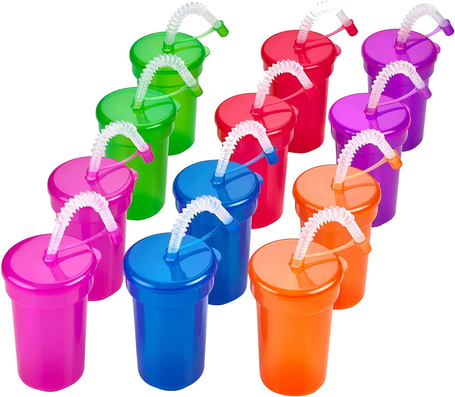 Everything You Need | Kicko Neon Sipper Cups - 55 Inch Colorful Neon ...