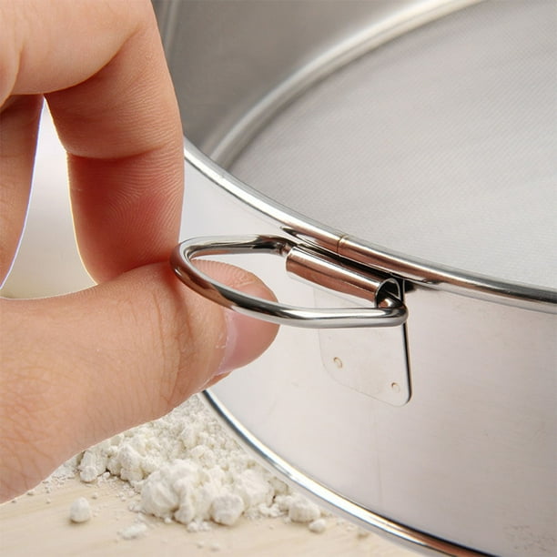 destyer Stainless Steel Flour Sieve Colander Fine Mesh Sifter Home Bar ...