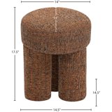 Meridian Furniture Larson Cognac Fabric Ottoman/Stool - Walmart.com