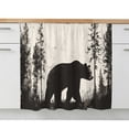 Black Bear Cabinet Curtain 28"Wx35"L, Dustproof Under Sink Skirt with ...