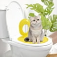 Universal Cat Toilet Training System Kit Reusable Pet Potty Trainer ...