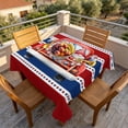 American Flag Gnome Truck Table Cloth 54x54in, Waterproof Square ...