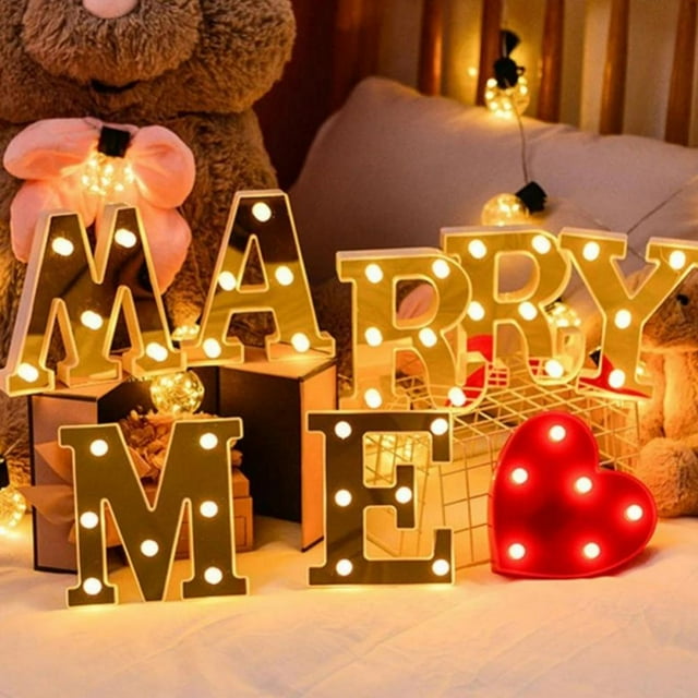 LED Marquee Letter Lights Sign, Light Up Alphabet Letter for Home Party ...