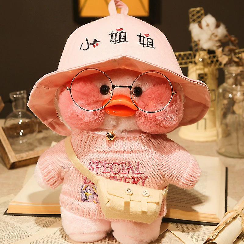 30 cm lindo Lala Fanfan café amarillo pato peluche muñeca bebé juguete ...